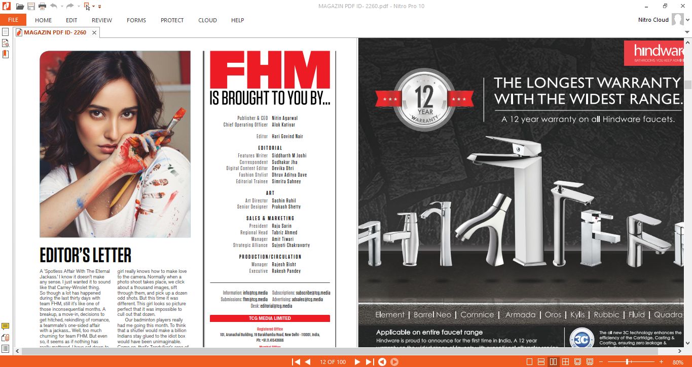 magazines online free download: FHM India - September 2016