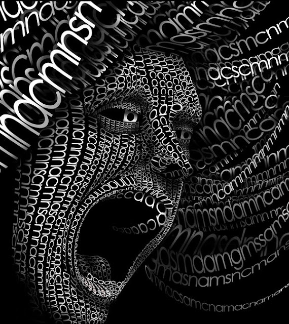 Inspiring Designs: Screaming Face of Type