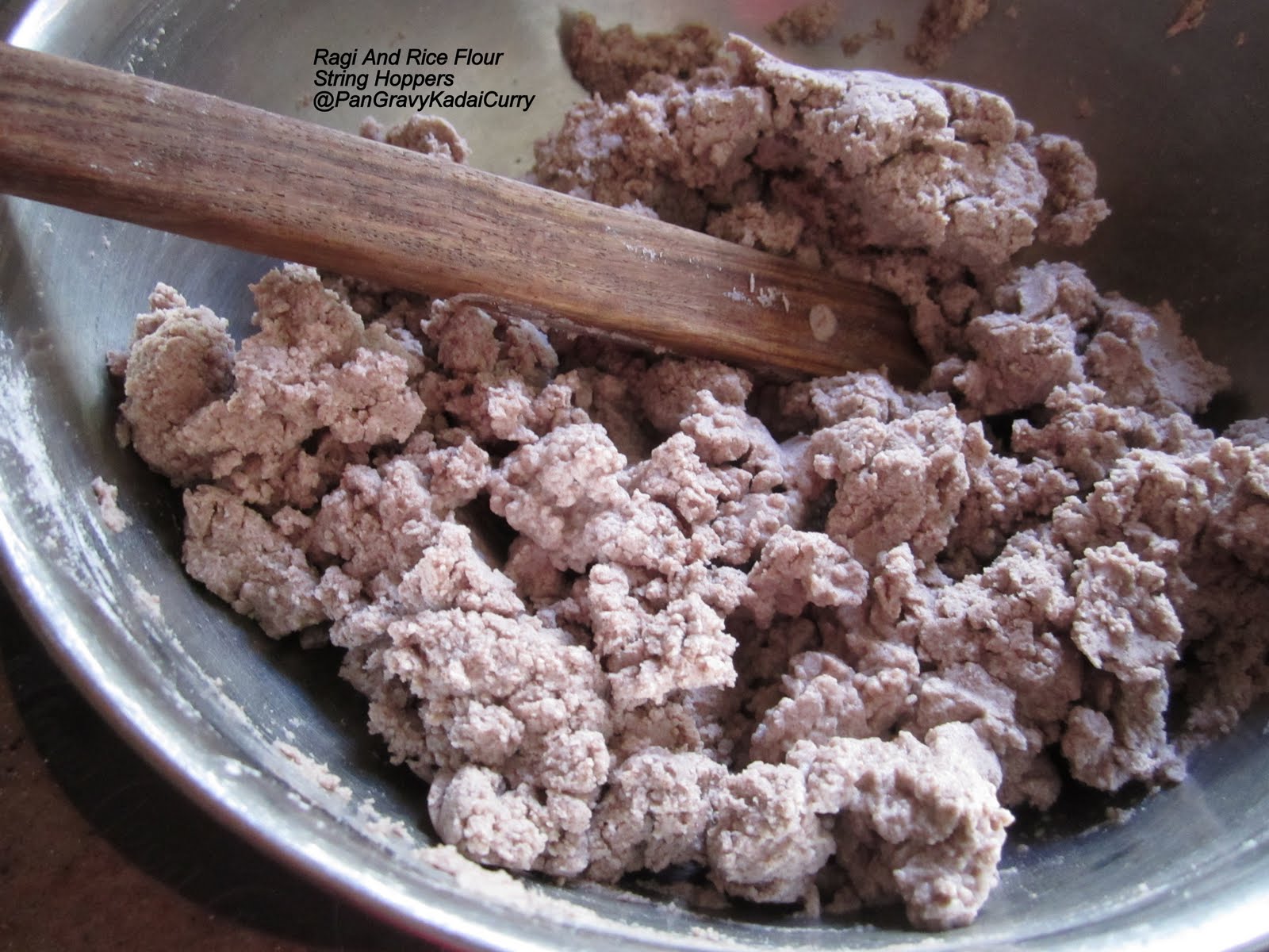 Pan Gravy Kadai Curry: Rice And Finger Millet Flour "String Hoppers"