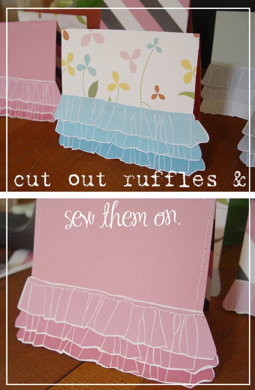 Ruffle Cards {free download} - Kiki & Company