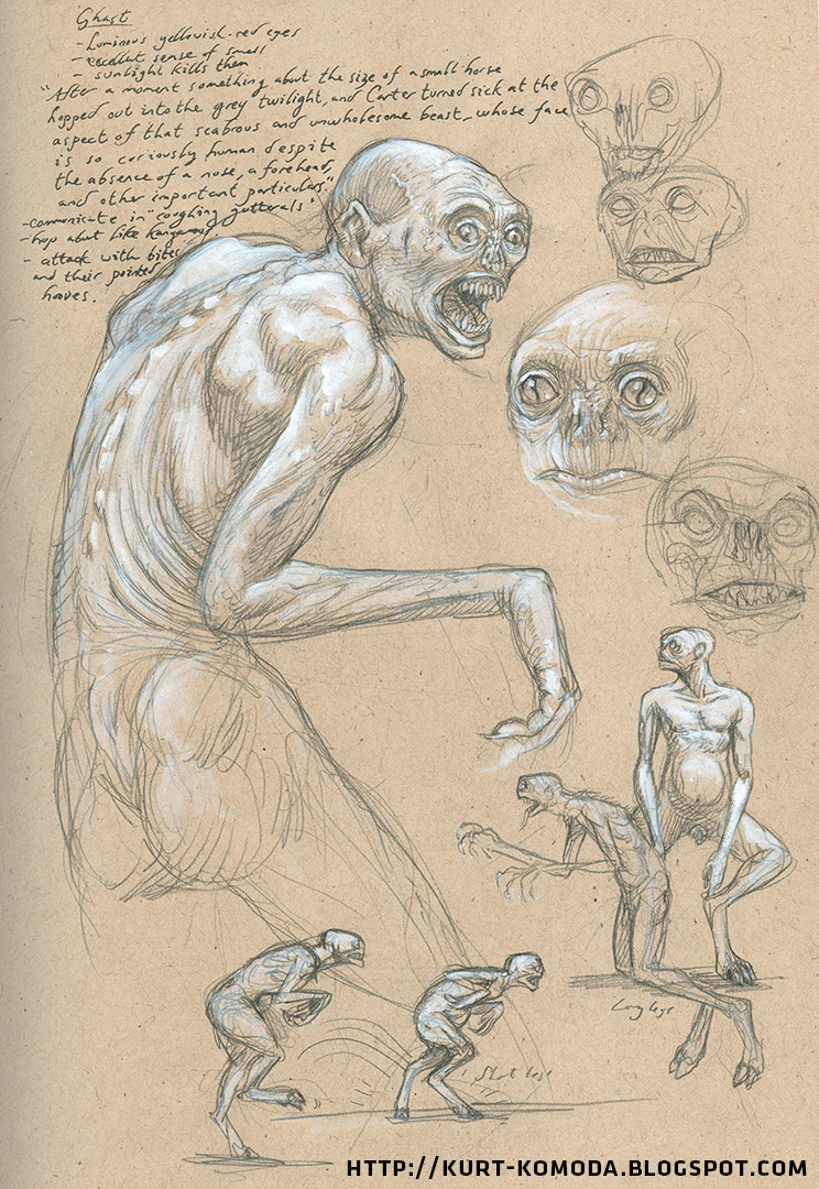 Drawing is Neat: Ghastly Ghouly : H.P. Lovecraft's Ghouls and Ghasts