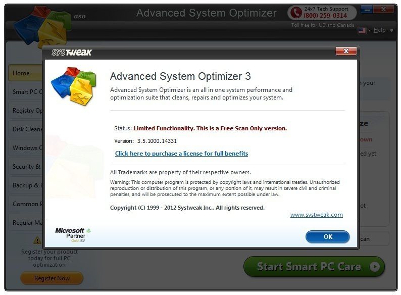 Advanced system optimizer v3.2.648.12183 : dungsitli