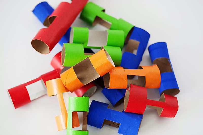 Paper Roll Lincoln Logs | Munchkins and Mayhem