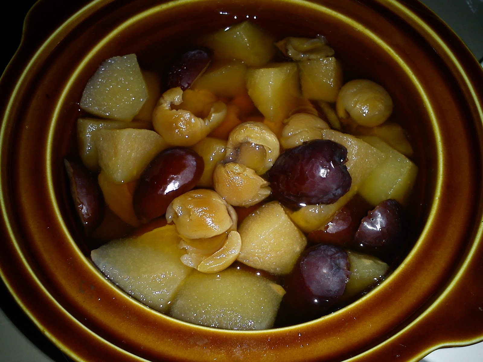 Cooking Pleasure: EZCR#99 - CHINESE PEAR, LONGAN & RED DATES DESSERT
