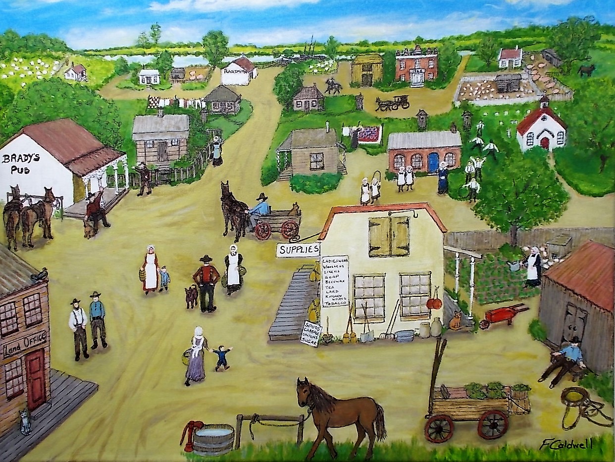 Fran Caldwell at Home - Original Naive Folk Art