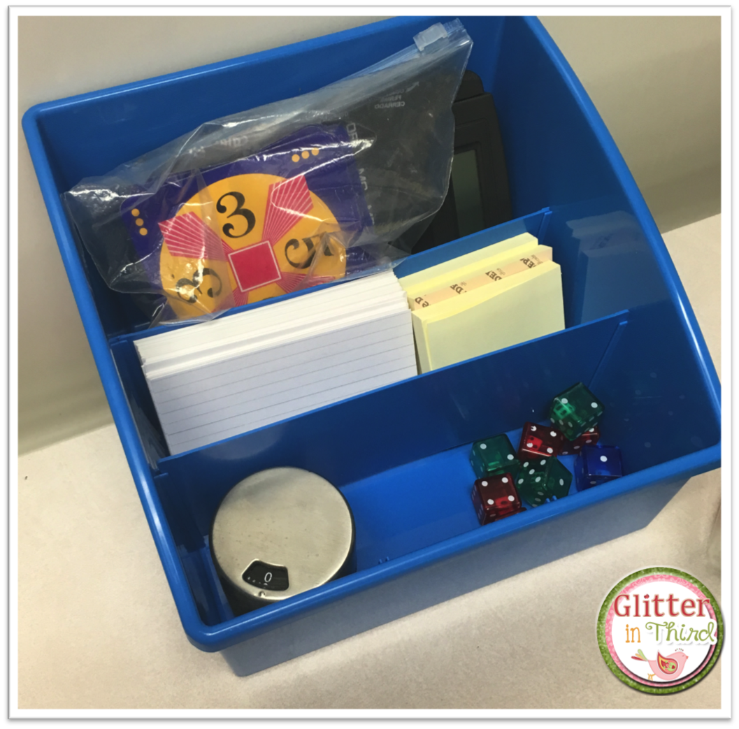 Reading Tubs from Elizabeth Richards School Supplies - Glitter in Third