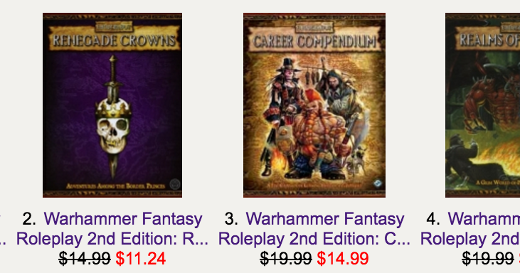 Tenkar's Tavern: Warhammer Fantasy Roleplay 2nd Edition now available ...