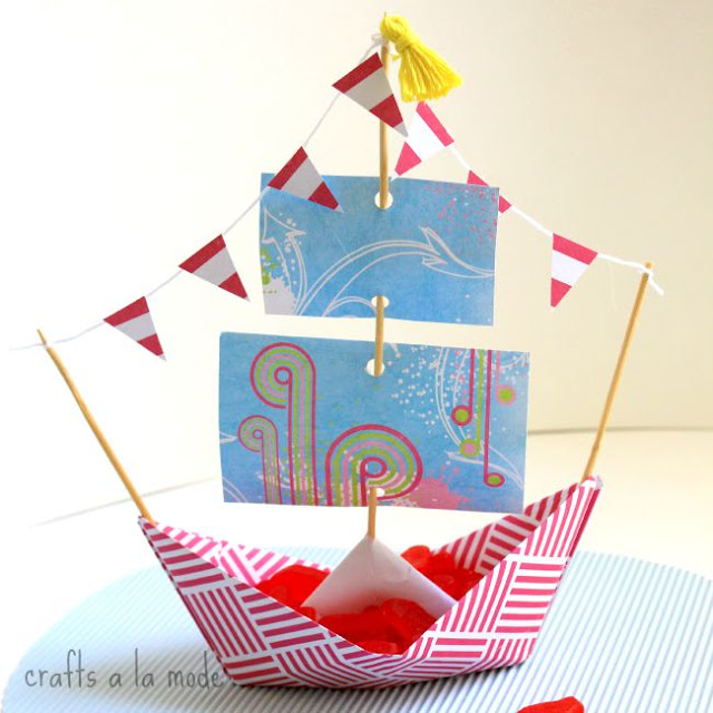How to Make a Paper Boat Bowl - Crafts a la mode