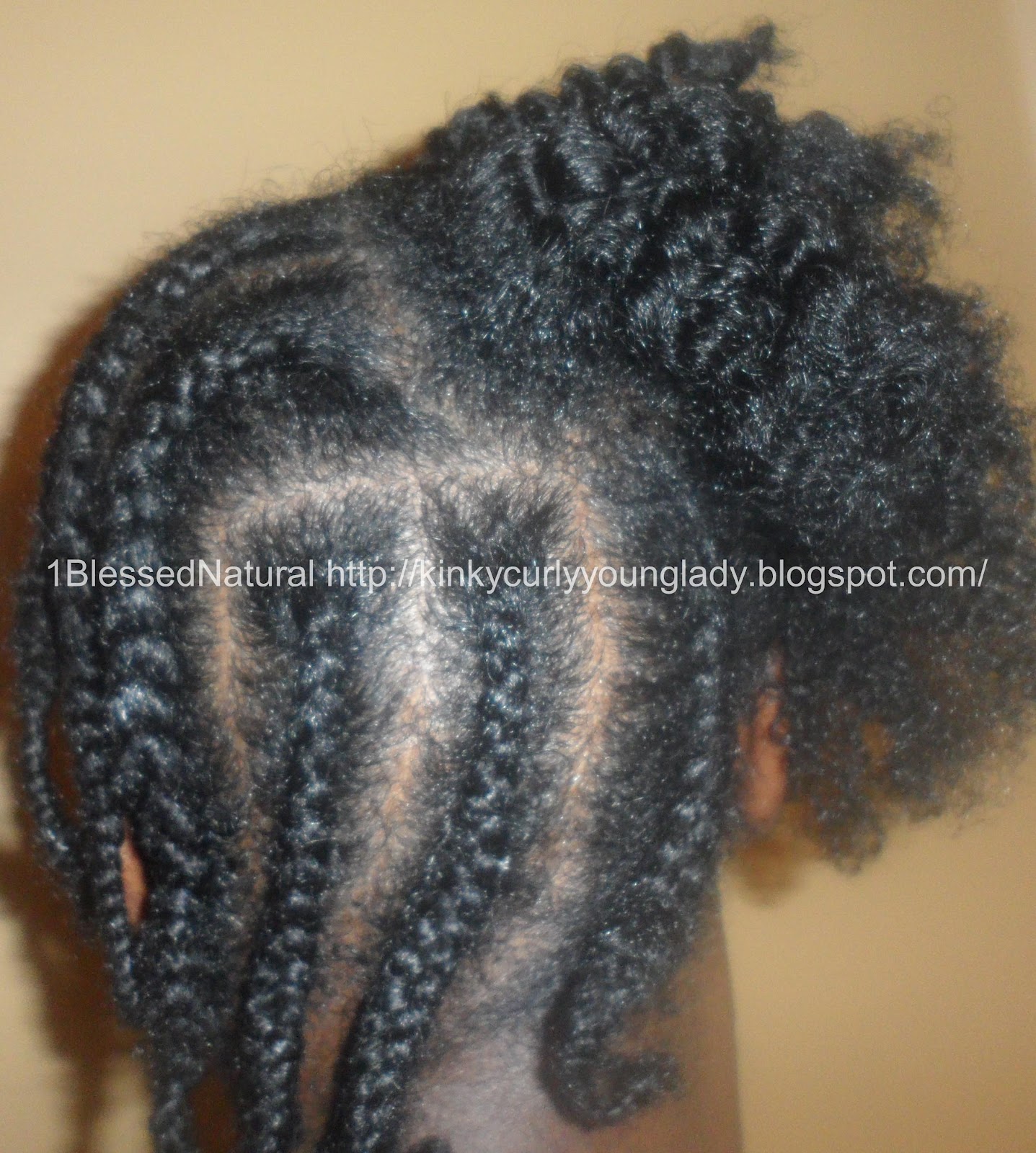 Cornrow Braid Out on Natural Hair