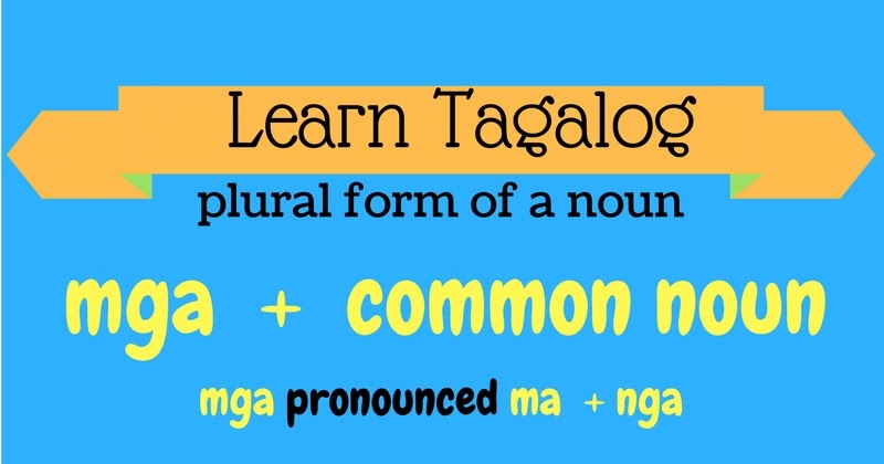 How to form a plural common noun in Tagalog.
