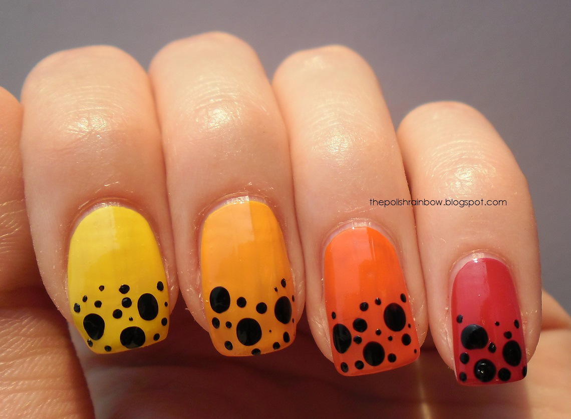 Sunset Ombre With Dots - photoshop art crochet