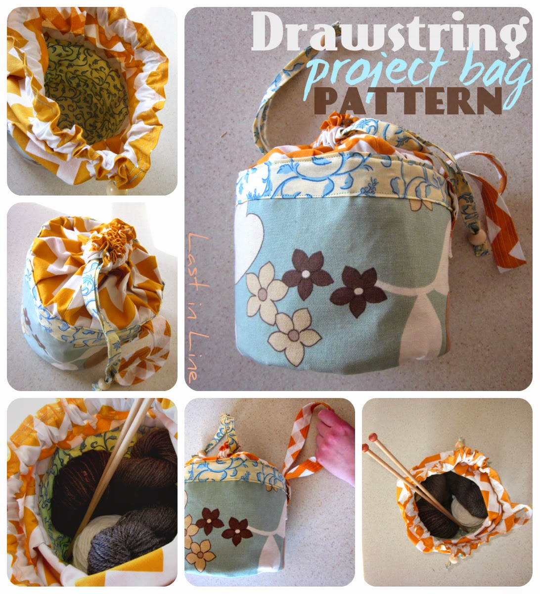 Forever Last In Line Drawstring Project Bag Pattern