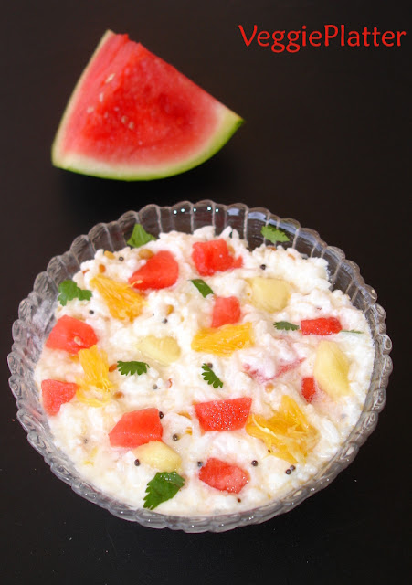Veggie Platter: Yogurt-Fruit Rice