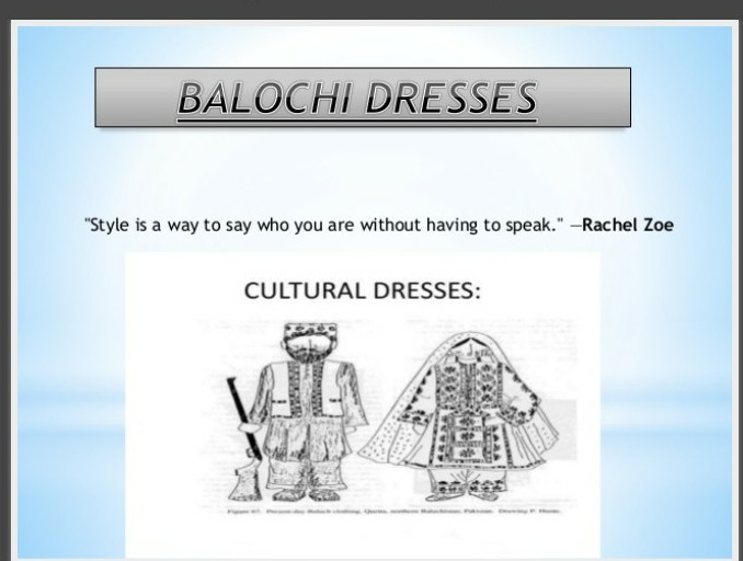 Balochi culture dress
