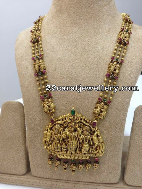 Three Layer Beads Krishna Long Chain - Jewellery Designs