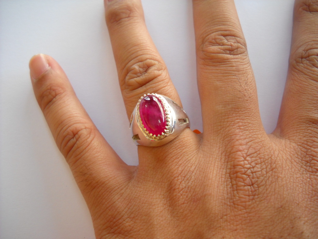 Nazman Enterprise: Koleksi: Cincin Perak Lelaki Bertatahkan Batu Delima