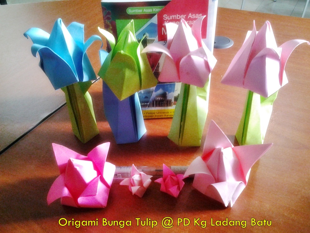Perpustakaan Desa PNM Kg Ladang Batu: Origami Bunga Tulip