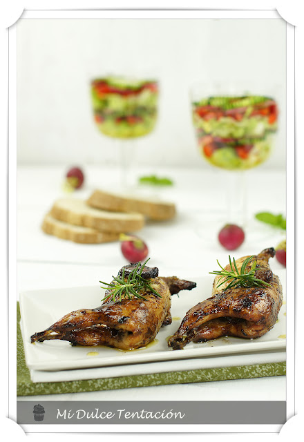 Mi dulce tentación: Ensalada a Capas con Codorniz Asada