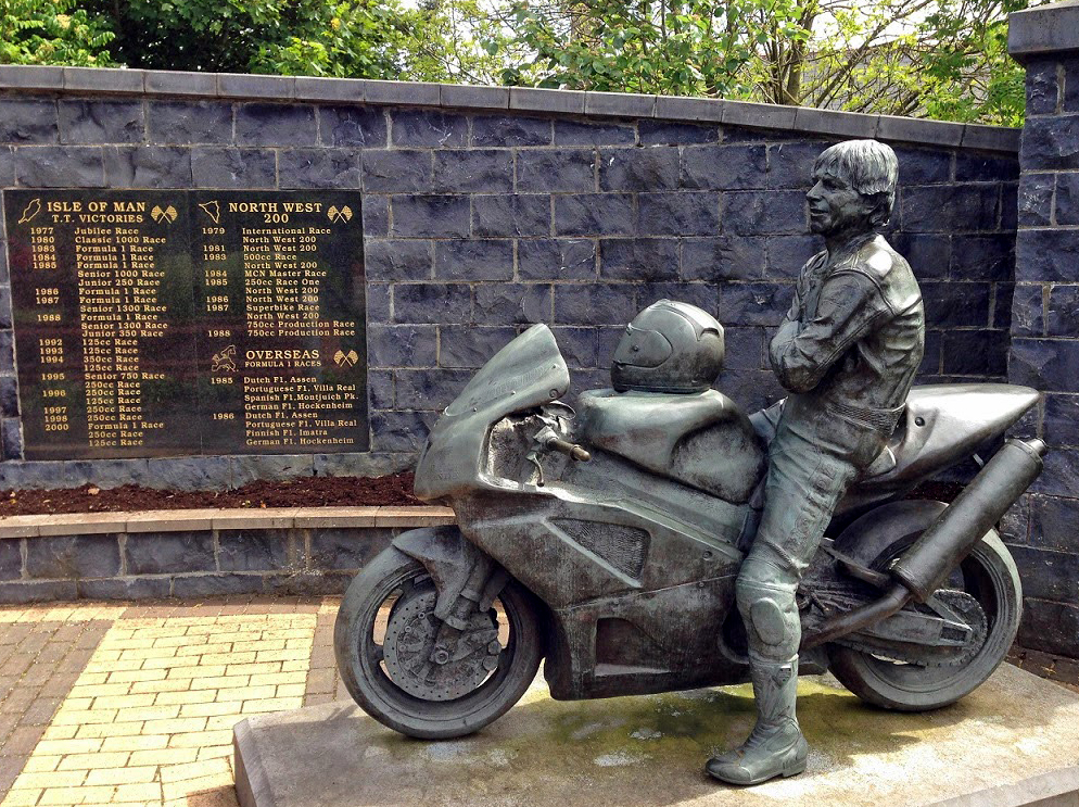 Just A Car Guy: the Joey Dunlop memorial, the only statue I think I've ...
