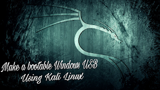 Make a bootable Windows USB from Kali Linux - TechnoToken