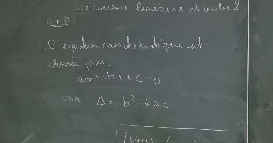 La math-à-outils: Suite récurrente linéaire d'ordre 2