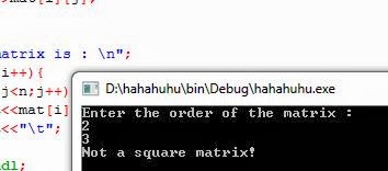 Geeky Circle!: Trace of a square matrix - C++ Program source code