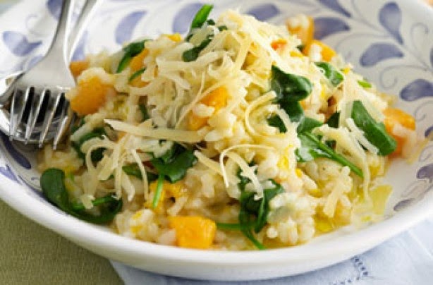 Mushroom, Pumpkin & Goats Cheese Risotto Recipe ~ Easy Low Cab Dinners