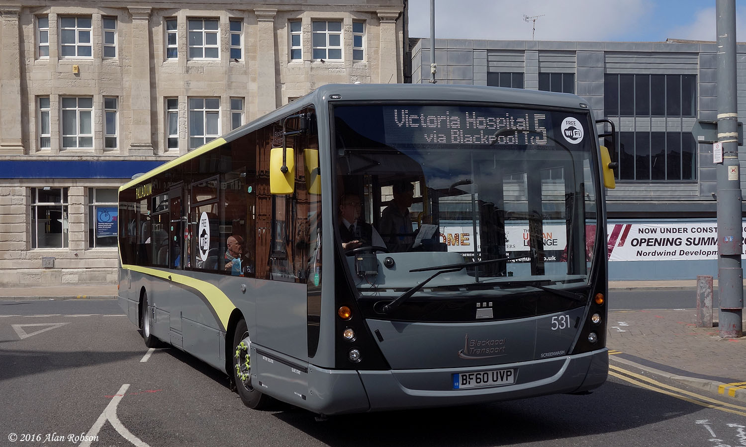 Blackpool Tram Blog: Third Plaxton Centro painted Grey