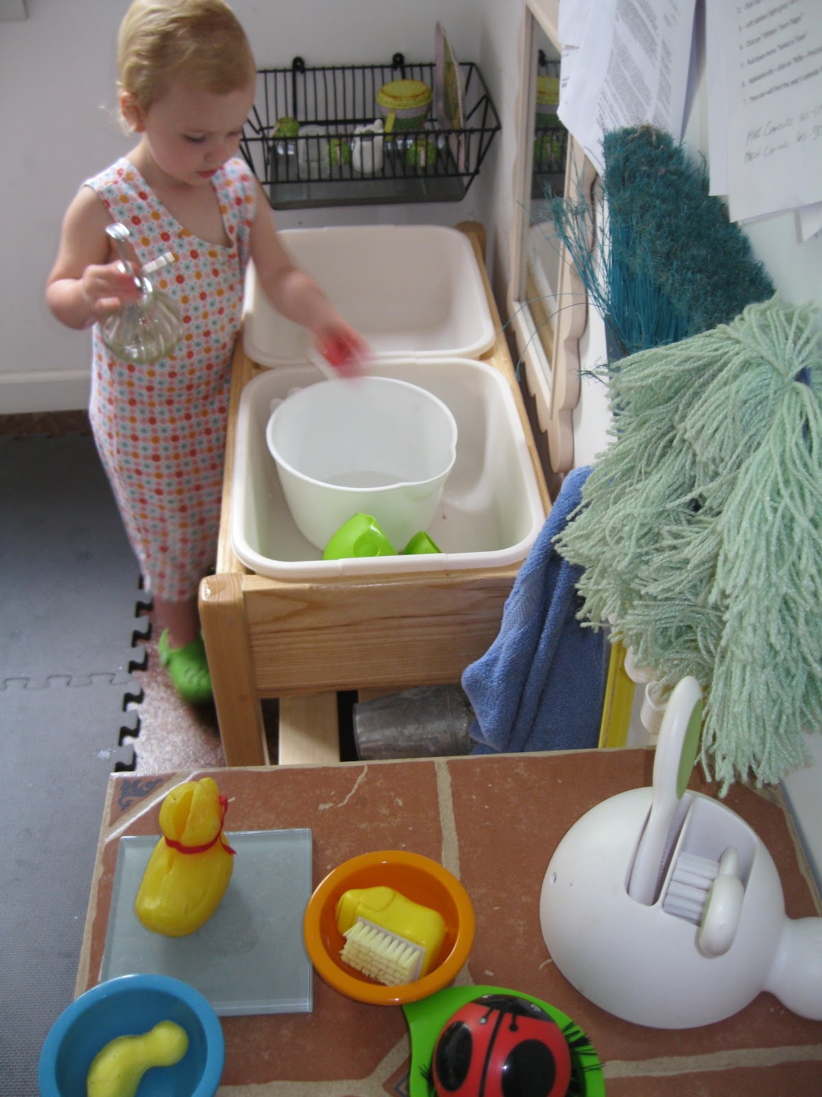 Montessori Messy: Her Own Little Sink: Self-Care and Washing Up