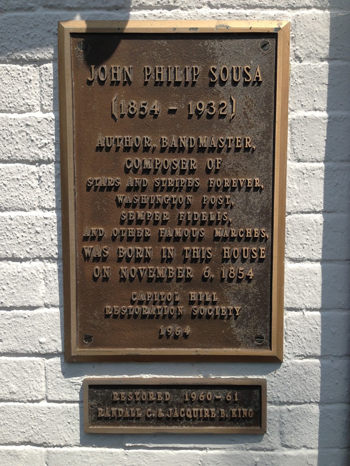 Strictly Oompah: Visiting Mr. Sousa in Washington