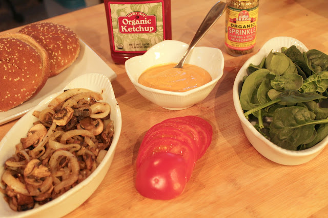 Purely Nourished: Vegan Fast Food- Burger and "Fries"