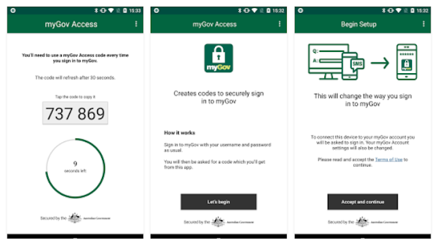 myGov Access - code creator mobile app - Youth Apps