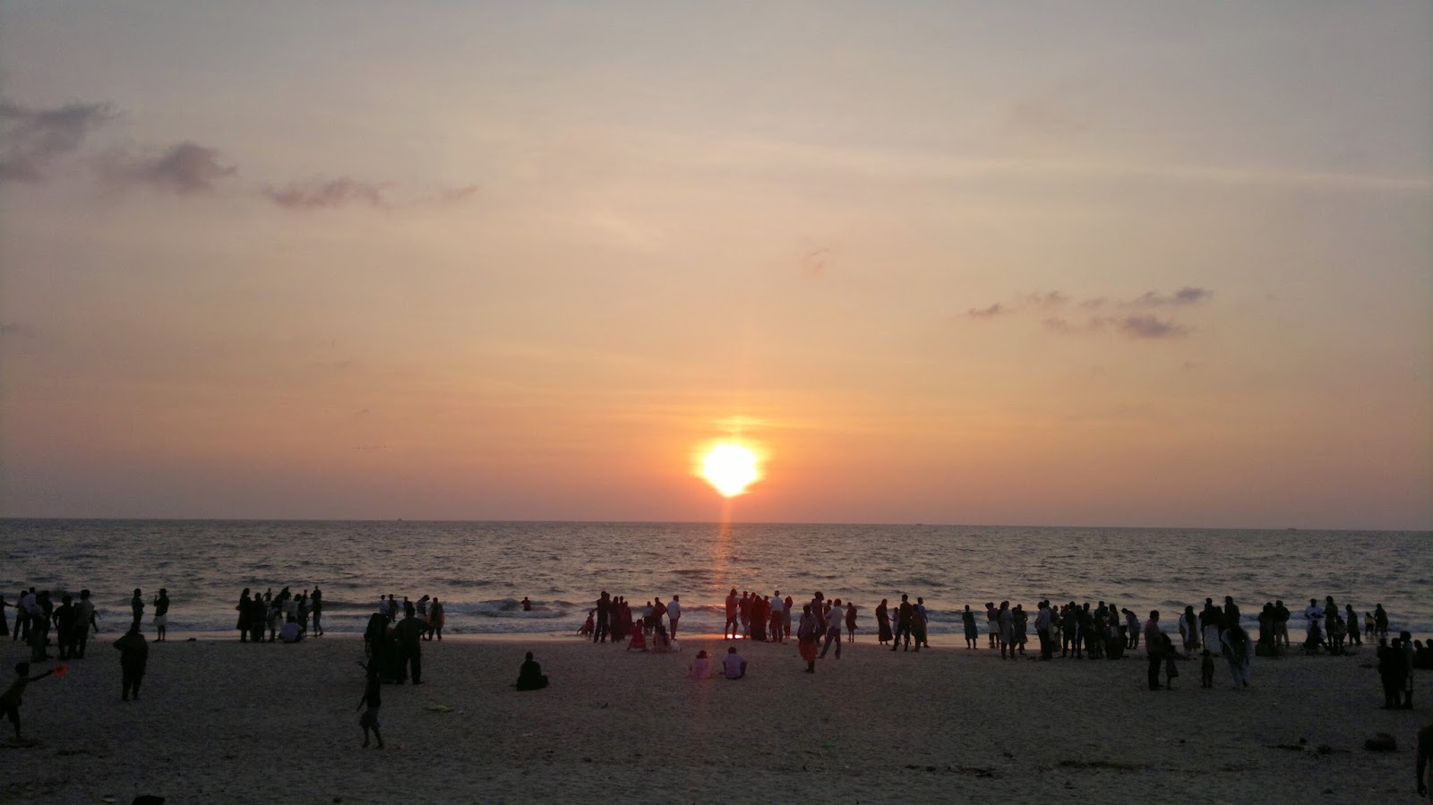 chellanam: sunset view from chellanam fishing harbour