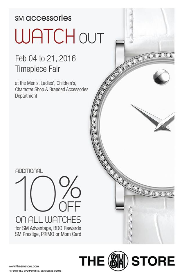 Manila Shopper: SM Accessories Watch SALE: February 2016
