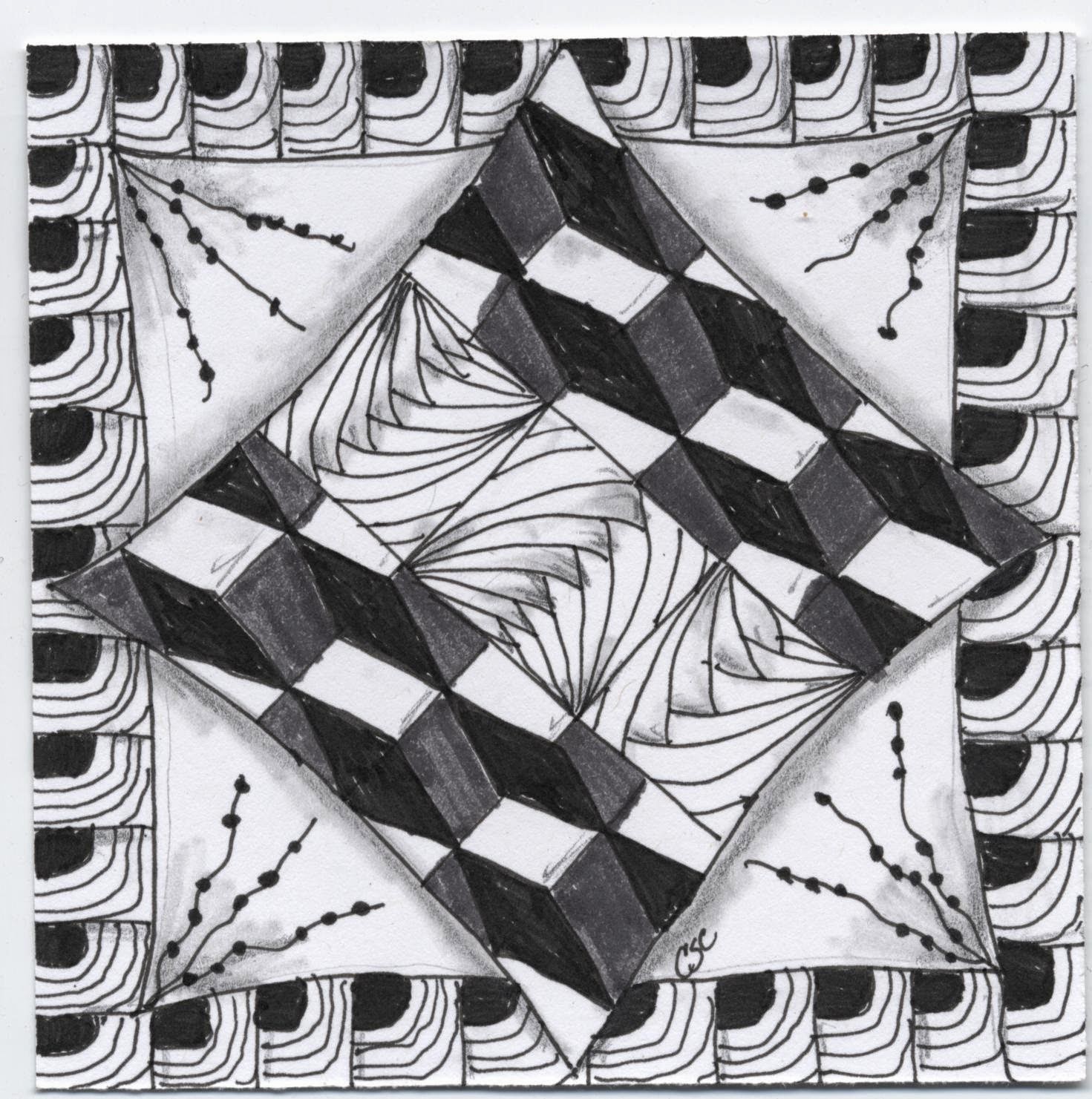 Tickled To Tangle: "It's a String Thing" #40 Tiles