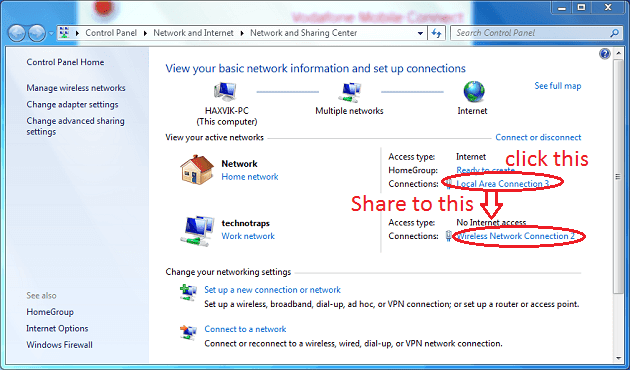 Make Your Laptop Into a Hotspot Without Any Software - Techocious- The ...