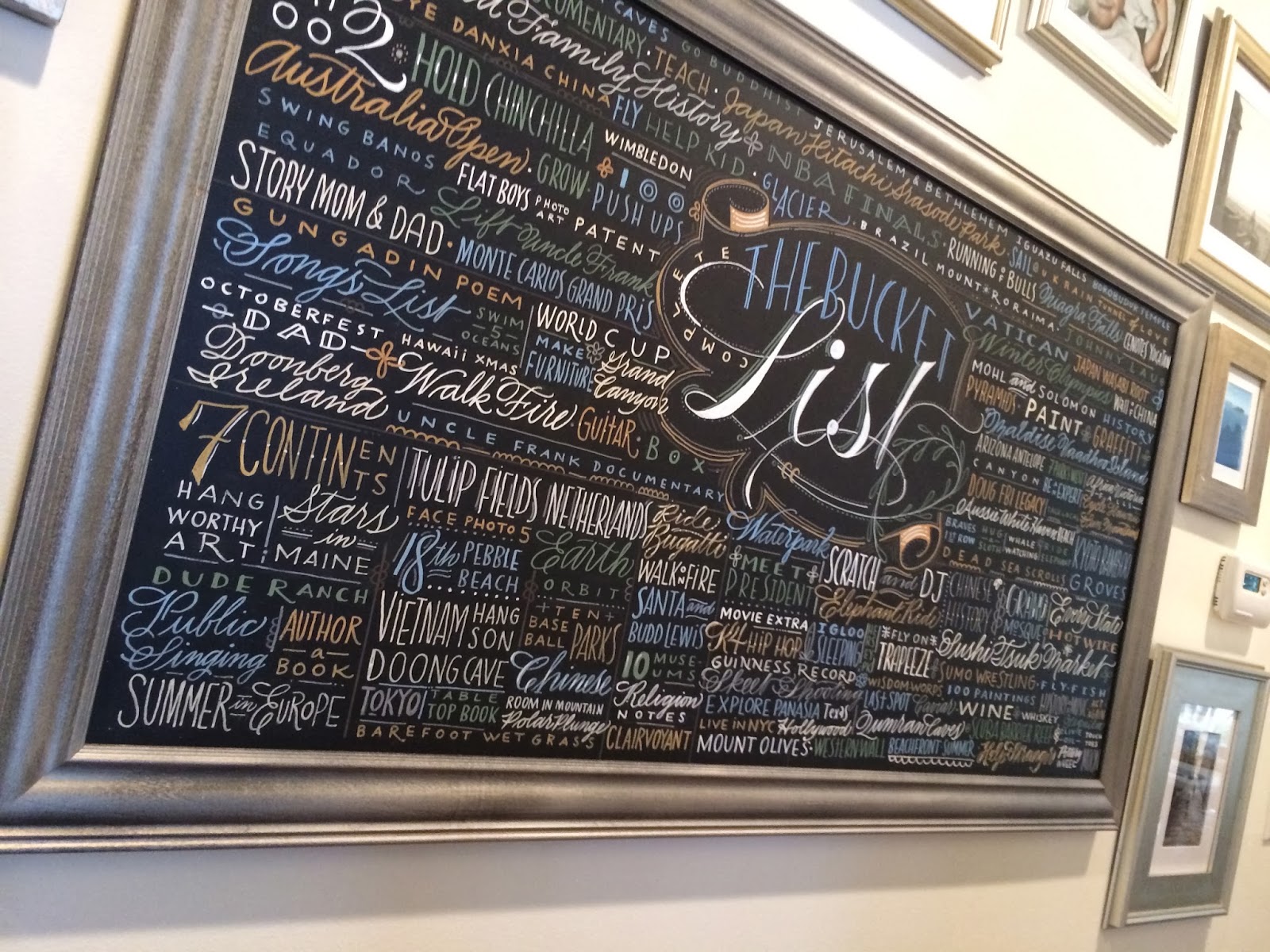 Anne-Davnes Elser: Calligraphic Chalk Bucket List