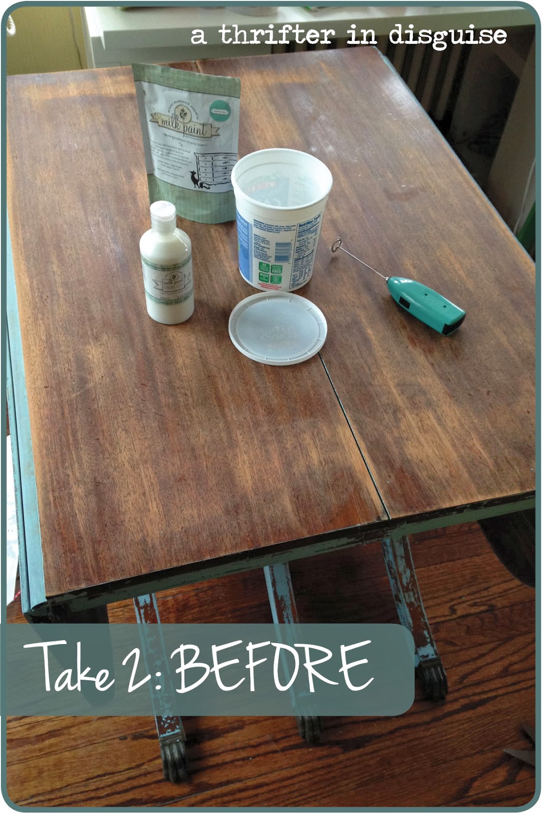 A Thrifter in Disguise: Milk Paint Drop Leaf Table