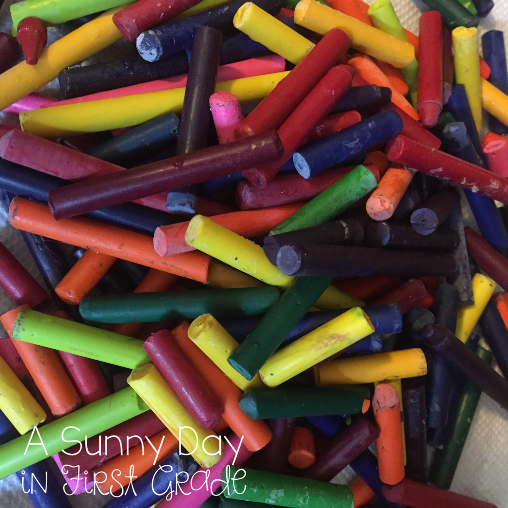 A Sunny Day in First Grade: Reuse Old Crayons!