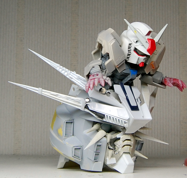 SD Devil Gundam Mobile Armor mode scratch build by sary WIP (WORK IN ...