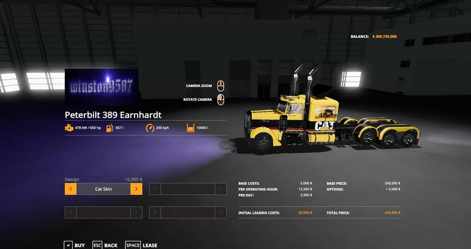 FS19 Peterbilt 389 stock v1.0 - FS 19 & 22 USA Mods Collection