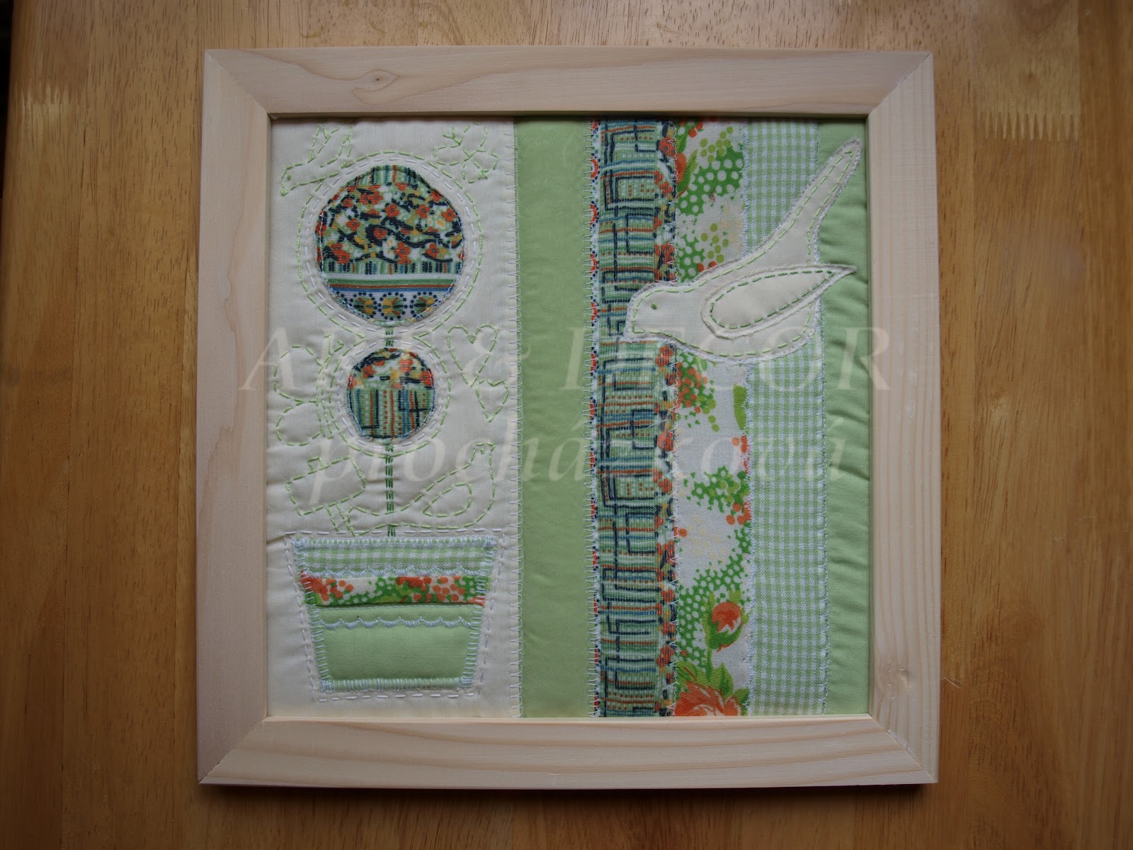 ART & DECOR procházková: Obrázky - patchwork, quilting - jarná zelená sada