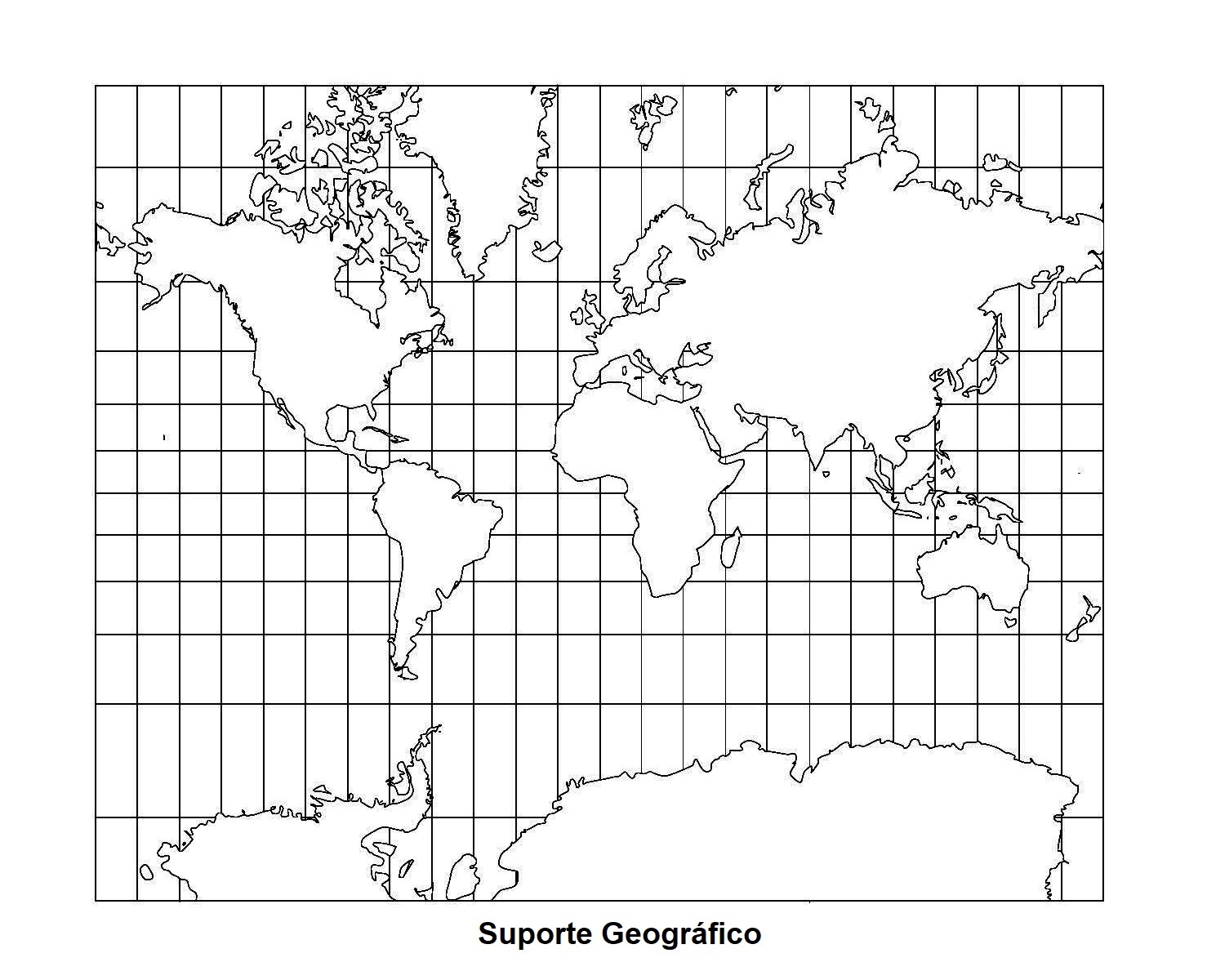 PROJEÇÃO DE MERCATOR PARA COLORIR