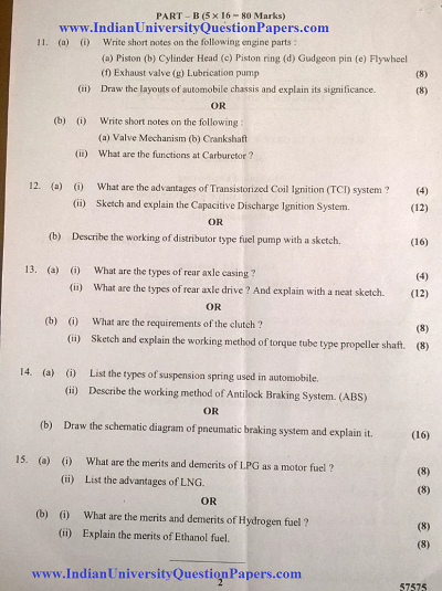 ME6002 Automobile Engineering May June 2016 Question Paper - University ...