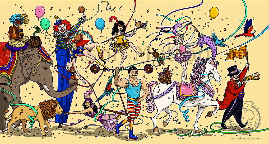 Alene Illustration: Illustration: Circus Parade!