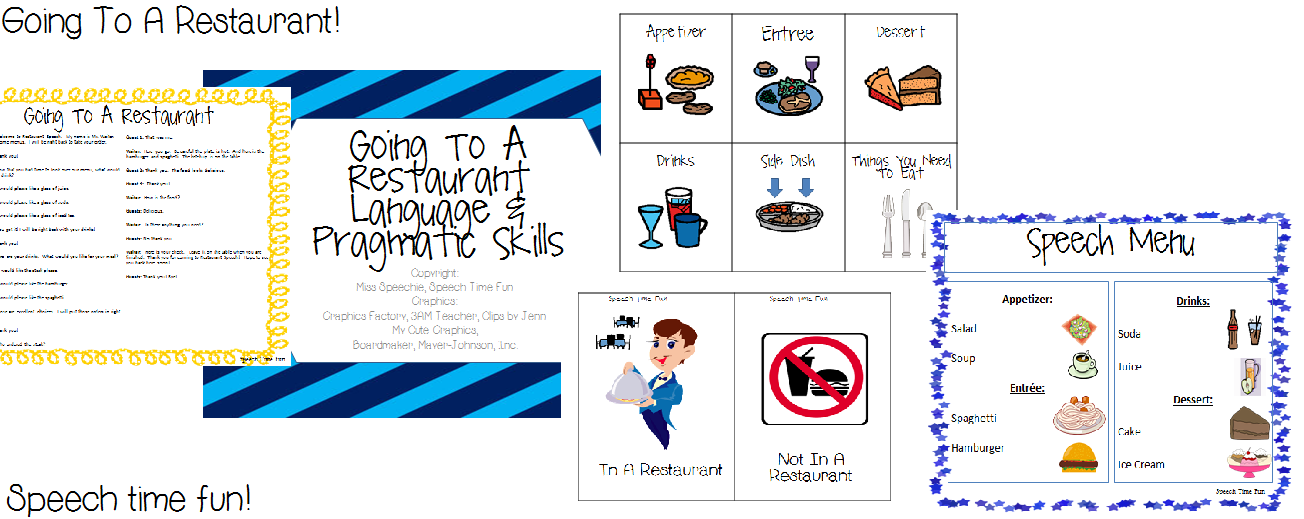 Going To A Restaurant: Language & Pragmatic Activities!! - Speech Time ...