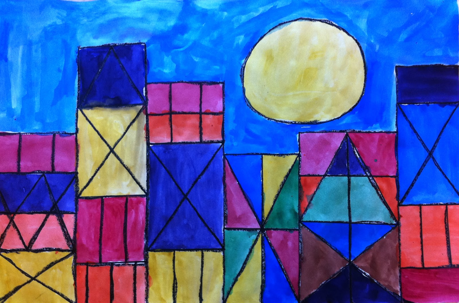 Expression of Imagination: Paul Klee Inspired Cityscapes by Gr.7