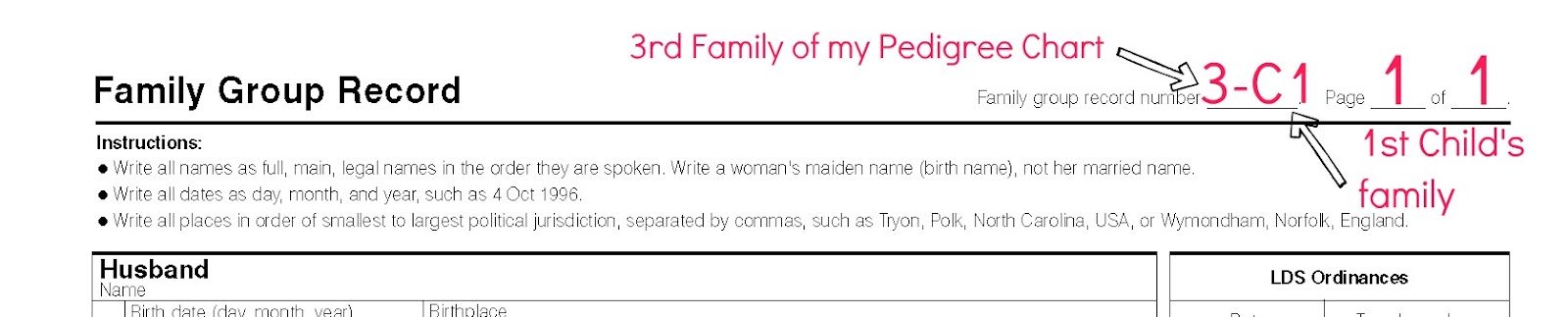 Family Group Record Numbering