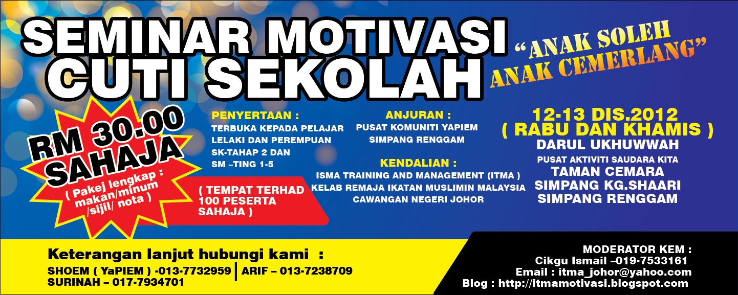 MOTIVASI BERSAMA ITMA - ISMA TRAINING AND MANAGEMENT: December 2012