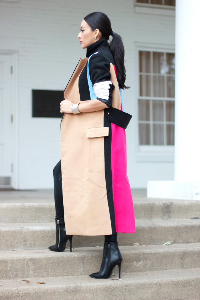 Color block coat